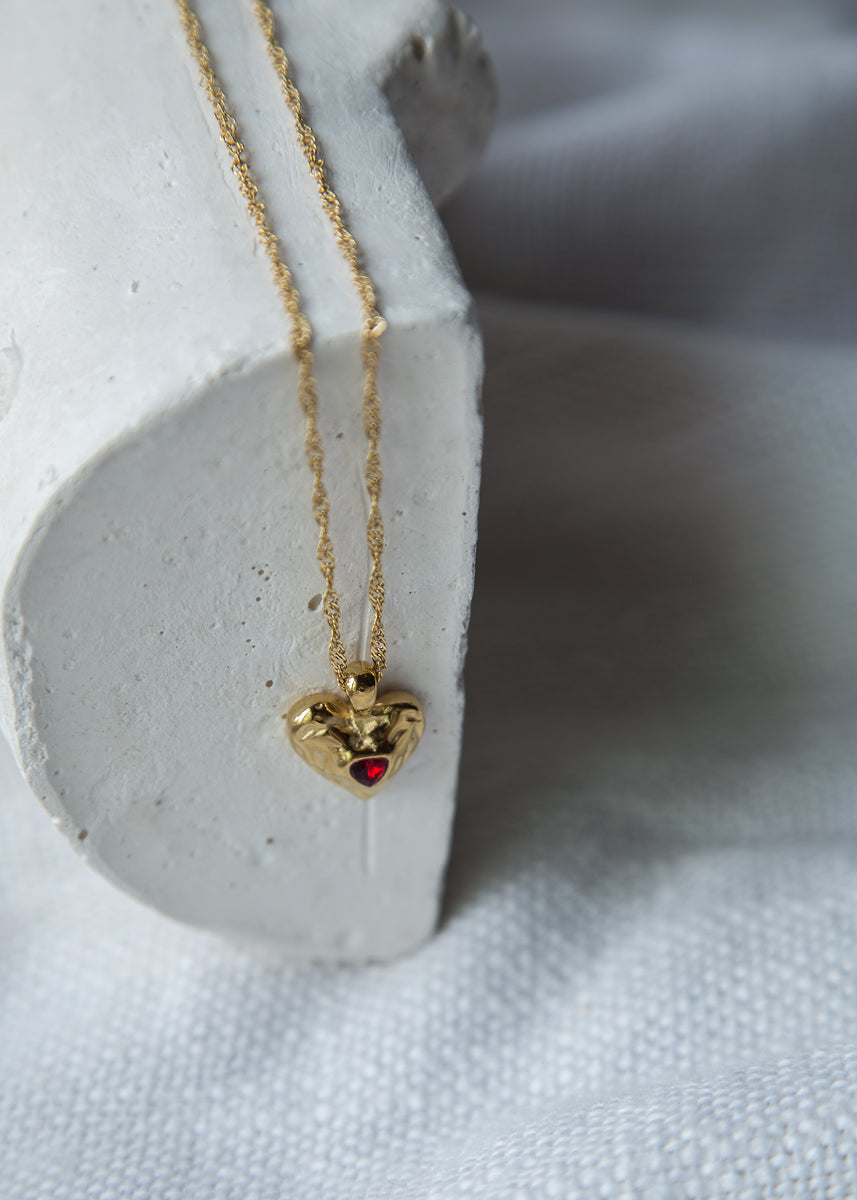 Theia Necklace (Red Stone) – RUMICHI