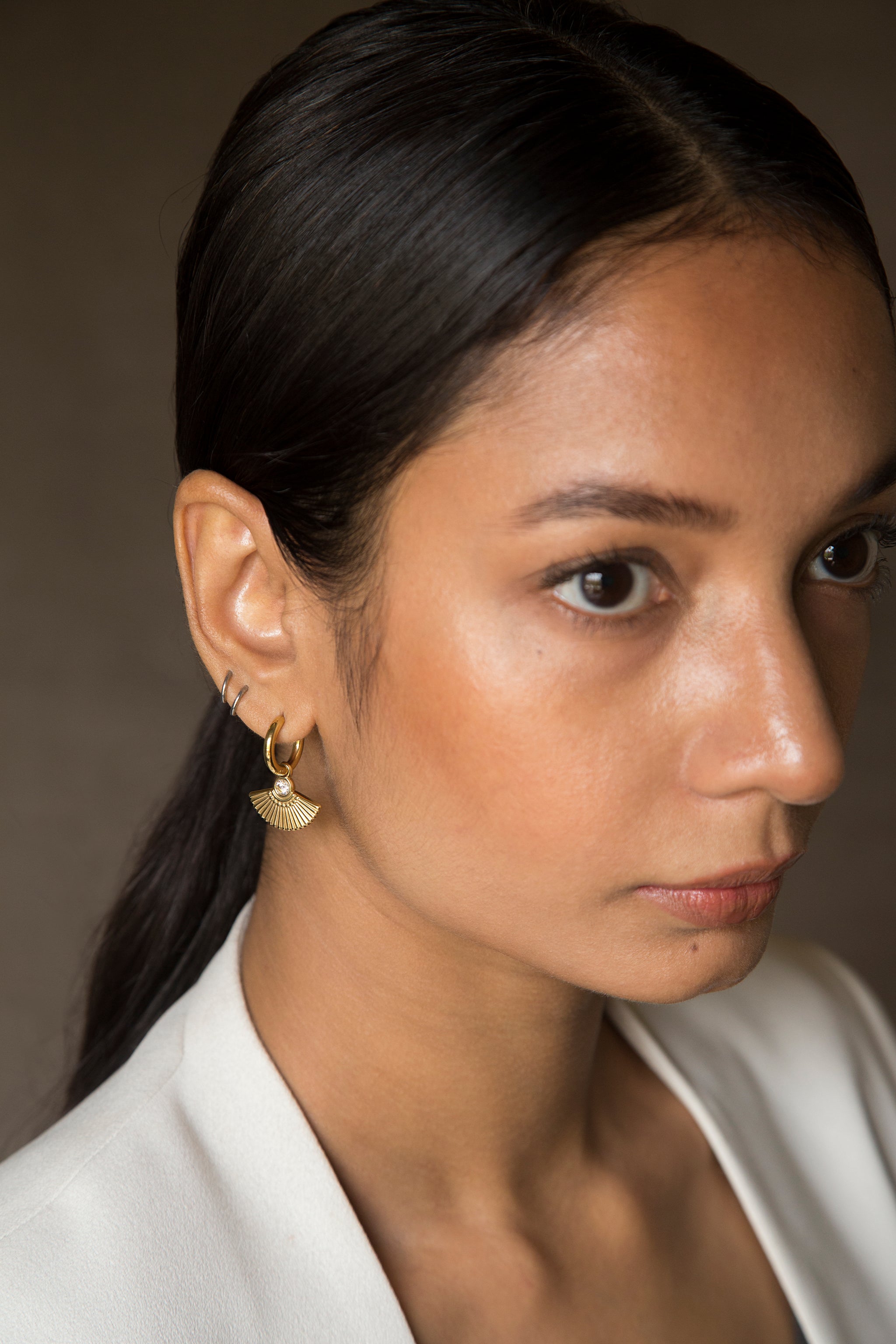 Cleopatra Earrings (Silver Stone) – RUMICHI